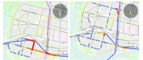 traffic flows during peak load for scenario without bridge connecting