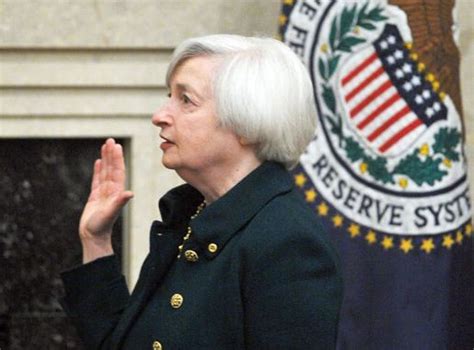 Janet Yellen Sworn In As New Head Of Us Federal Reserve The