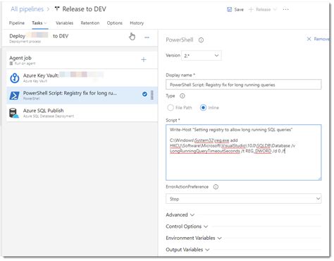 Execution Timeout Expired With Sqlpackageexe On Azure Devops Release