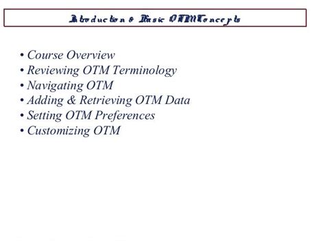 Oracle Otm Training Best Oracle Transportation Management Training
