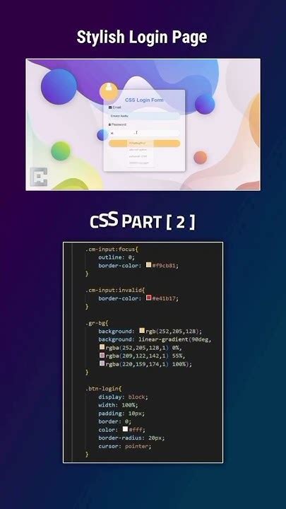 Html Css Coding Create A Style Login Form Shortcut Keyboard Computer Keys Shorts