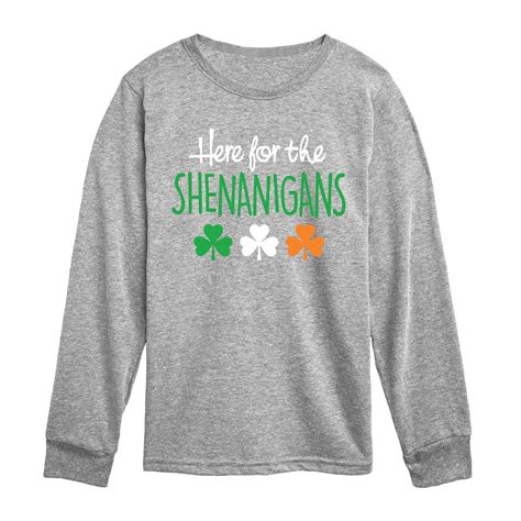 Instant Message Here For The Shenanigans Youth Boys Long Sleeve
