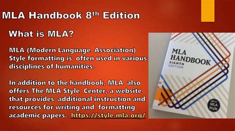Mla Handbook 8th Edition An Overview Ppt