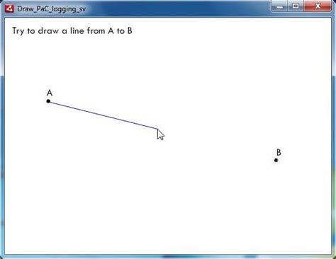 The Drawing Task Where Users Have To Draw A Line From Point A To Point Download Scientific