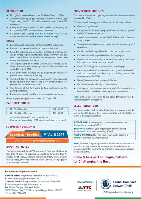 Sdgs Case Study Awards Leaflet Pdf