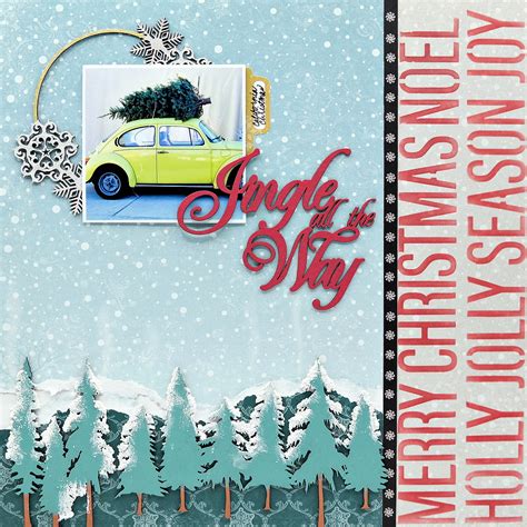 Jingle All The Way Scrapbook Layout Creative Embellishments