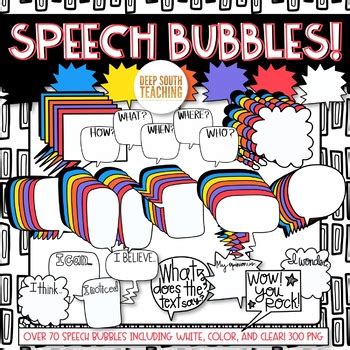 Speech Bubbles By Deep South Teaching Tpt