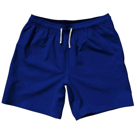 Blue Royal Dark Blank 7 Swim Shorts Made In Usa Blue Royal Dark