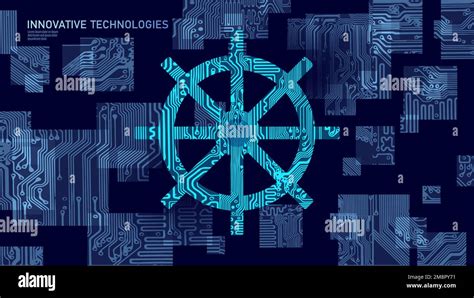 Wheel Helm Computer Developer App Concept Business Digital Open Source
