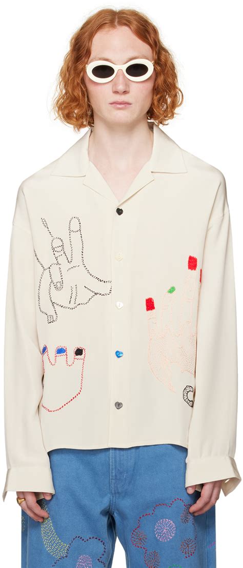 Glass Cypress Beige Hands On Shirt Glass Cypress
