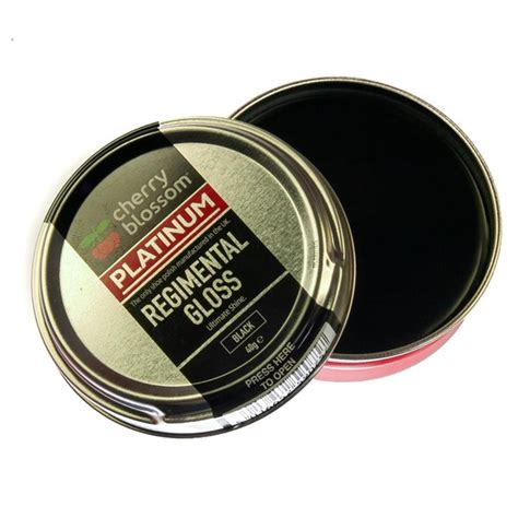 Regimental High Gloss Black Shoe Polish With 40g Cherry Blossom