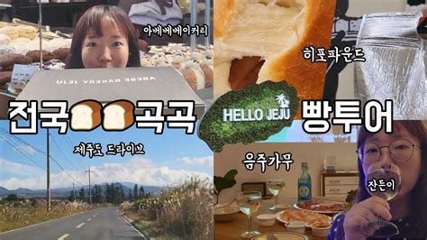 전국빵빵곡곡빵투어ㅣ제주도 빵투어ㅣ아베베베이커리ㅣ히포파운드ㅣ대방어ㅣ딱새우회ㅣ절친노트ㅣ빵순이 Youtube