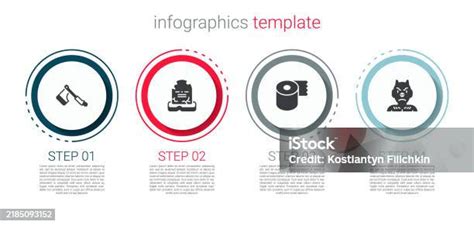 나무 도끼 세트 Rip가 쓰여진 묘비 화장지 롤 및 Krampus 젠장 비즈니스 인포 그래픽 템플릿 벡터 Krampus에 대한