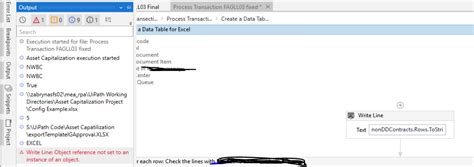 Write Line Object Reference Not Set To An Instance Of An Object Using