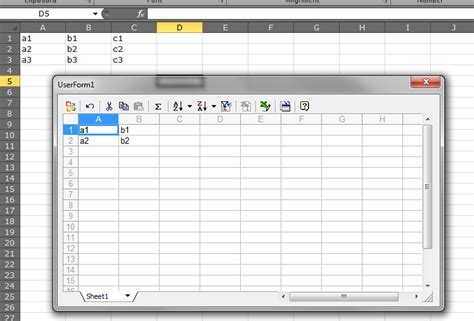 Vba Display Excel Workbook On A Userform Stack Overflow