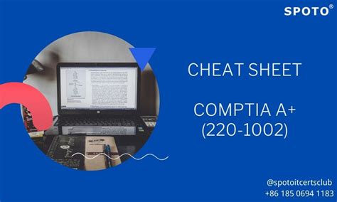 Free CompTIA A Cheat Sheet For Exam
