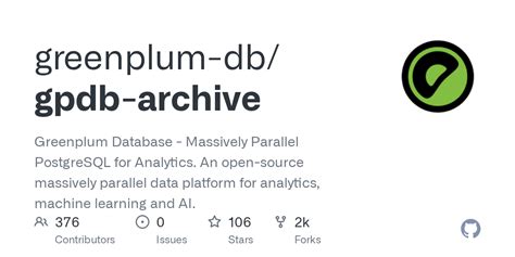 Github Greenplum Dbgpdb Archive Greenplum Database Massively