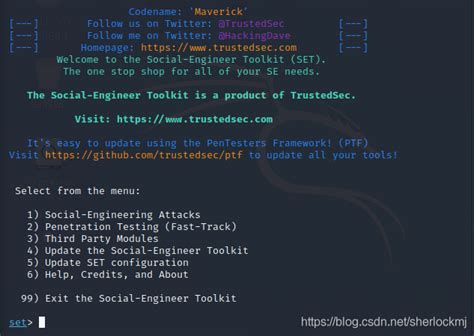 Kali社会工程工具包基本使用kali社包工 Csdn博客 Kali社会工程工具包基本使用kali社包工 Csdn博客