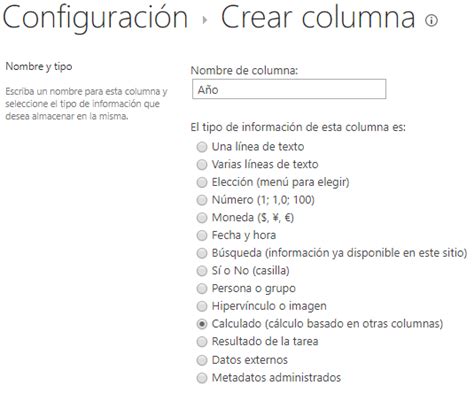 Columnas Calculadas En Sharepoint