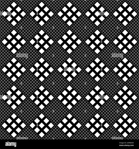 Seamless Geometrical Square Pattern Background Abstract Monochrome Vector Graphic Design From