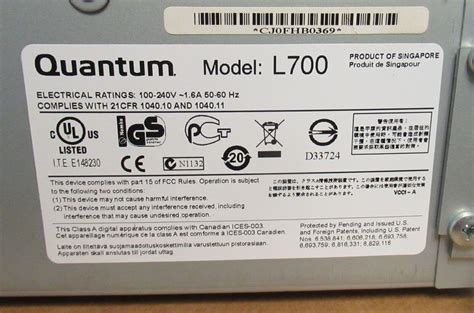 Quantum Superloader 3 L700 Ec L2kae Yf Lto4 16 Slot Rack Tape Drive