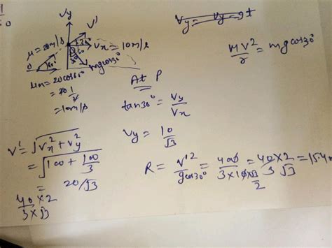 A Particle Is Projected From The Ground An Angle Of With Horizontal With Speed U M S