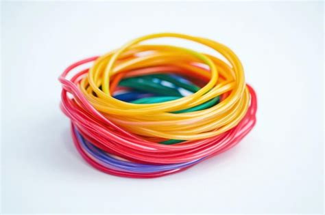 Colorful Loops Of Plastic Craft Wire Arranged In A Playful Manner