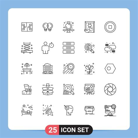 User Interface Pack Of 25 Basic Lines Of Interface Grain Present Cereal