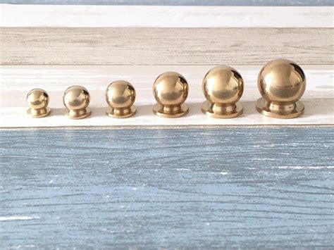 Brass Knob Unlaquered Brass Drawer Knobs Pull Brass Cabinet Knob Sphere