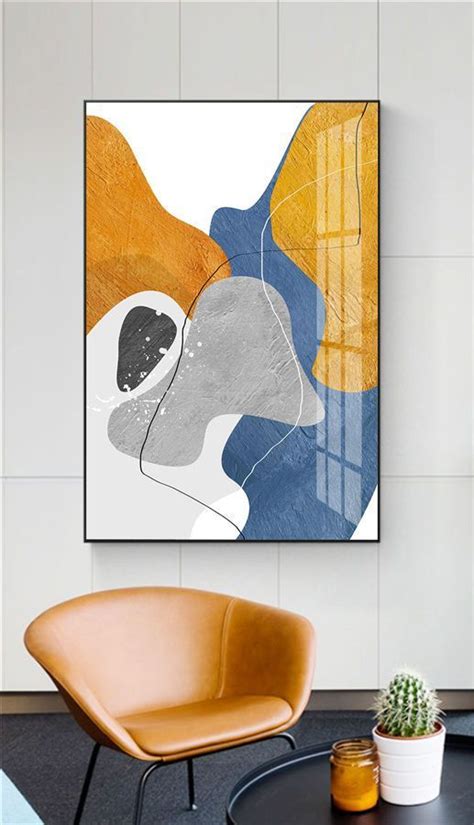 手绘抽象油画高清喷绘晶瓷画 Abstract decorative painting Abstract painting