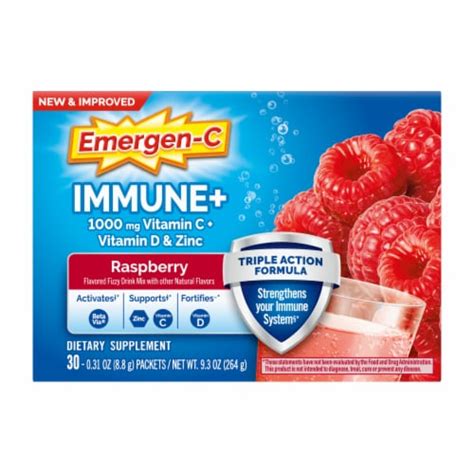 Emergen C Immune Triple Action Raspberry Immune Support Vitamin C