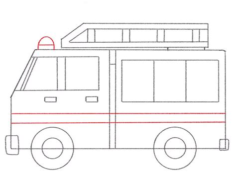 نقاشی ماشین آتش نشانی برای کودکان