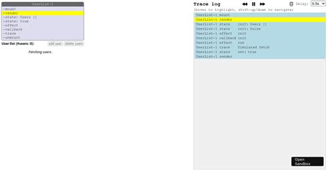 React Hook Tracer Examples Codesandbox