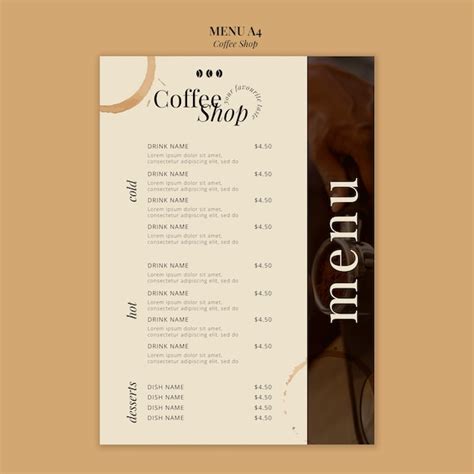 Free Psd Coffee Shop Template Design