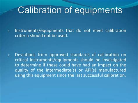 Equipment Calibration Ppt By Shravan Kumar Ppt