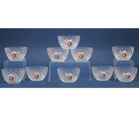 Set Of Ten Crystal Finger Bowls Auction