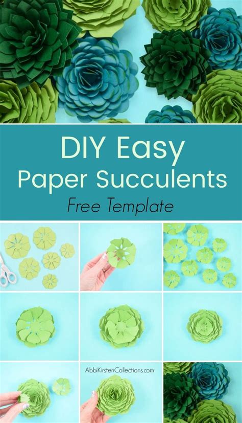 Paper Succulent Template How To Make Paper Succulent Flowers Photo