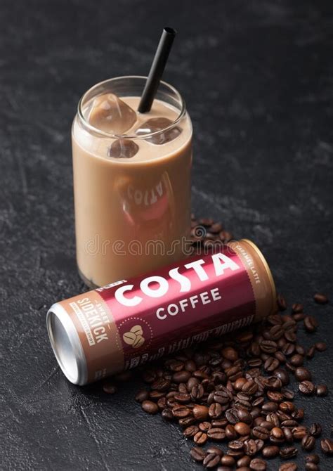 London Uk September 09 2020 Aluminium Can Of Costa Coffee Caramel