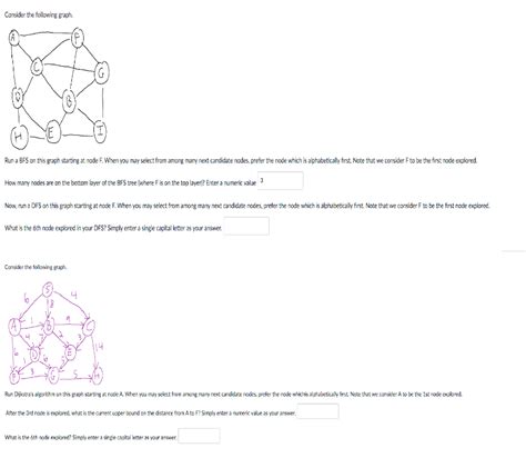 Solved Consider The Following Graphrun A Bfs On This Graph