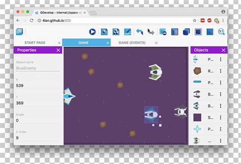 Construct Space Shooter Galaxy Attack Gdevelop Computer Software Game