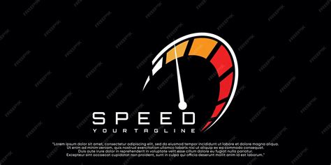Premium Vector Speed Indicator Vector Logo Design Premium Vector