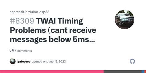 Twai Timing Problems Cant Receive Messages Below 5ms Period · Issue