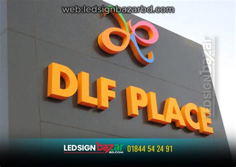 Led Panel Sign Board Acrylic Letter Signage Dlf Place Led Sign