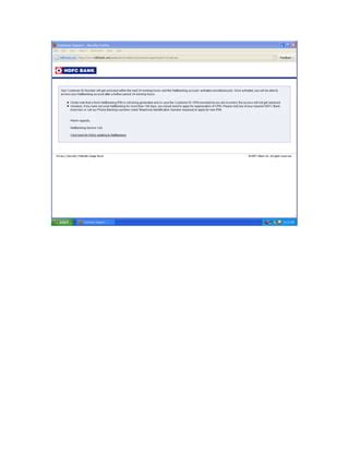 Hdfc Netbanking PDF