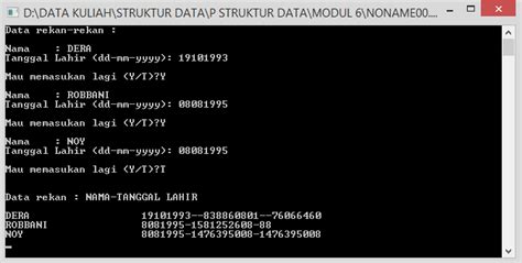 LAPORAN PRAKTIKUM STRUKTUR DATA MODUL 6 Praktikum Struktur Data 20160920120