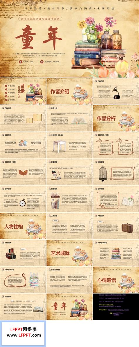 好书推荐读书分享名著导读童年PPT课件下载 LFPPT