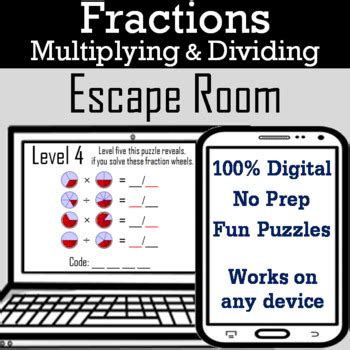 Multiplying And Dividing Fractions Game Digital Escape Room Math