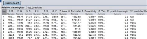 Identification Results On Testing Data Using The Knn Method