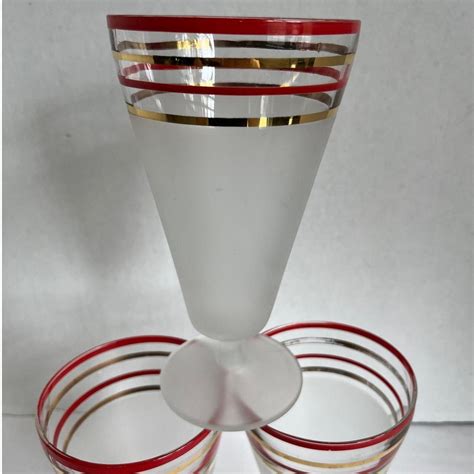 Anchor Hocking Vintage Footed Glasses Set Of Depop