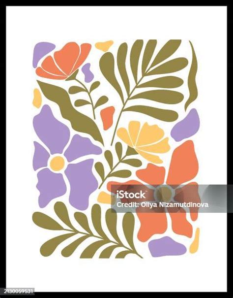 Floral Abstract Wall Posters向量圖形及更多海報圖片 海報 一組物體 室內 Istock